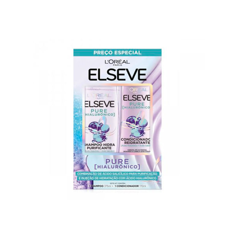 Shampoo Elseve Pack Promo Pure Hialurônico un - Covabra