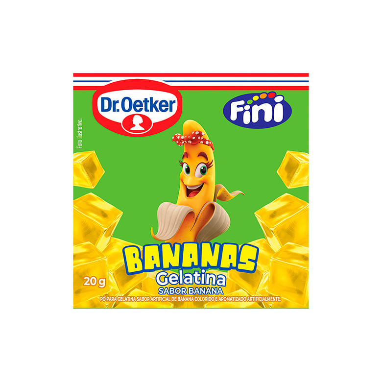 Gelatina Dr.Oetker Fini Banana 20g - Covabra