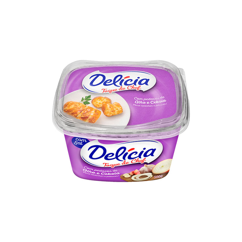 Margarina Delicia Toque de Chef Alho e Cebola Com Sal 500g - Covabra