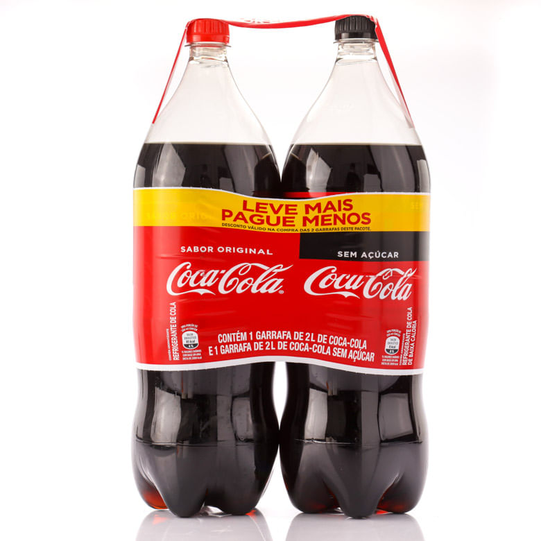 Refrigerante Coca Cola + Coca sem Açúcar 2l - Covabra