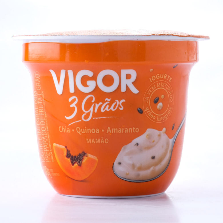 Iogurte Natural Vigor 3 Grãos Mamão 100g - Covabra
