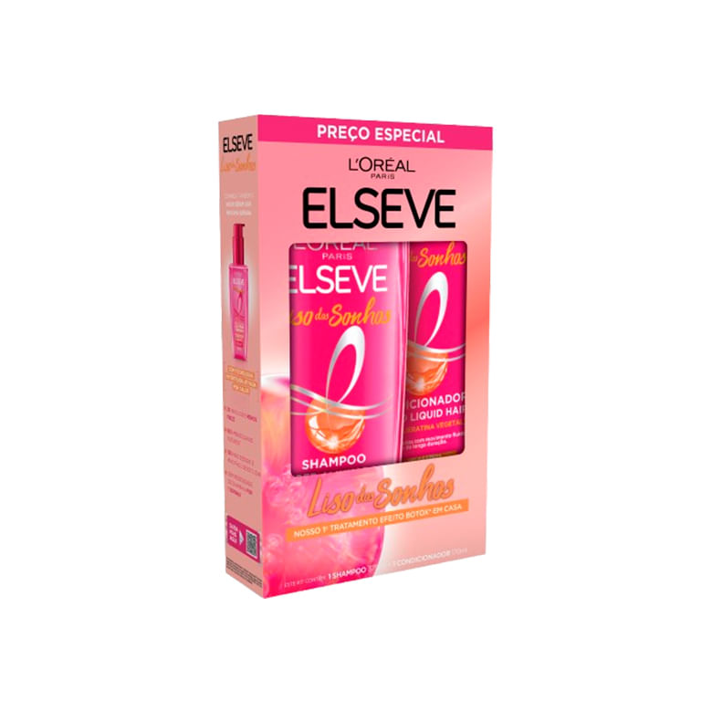 Shampoo Elseve Pack Promo Liso dos Sonhos 375ml - Covabra