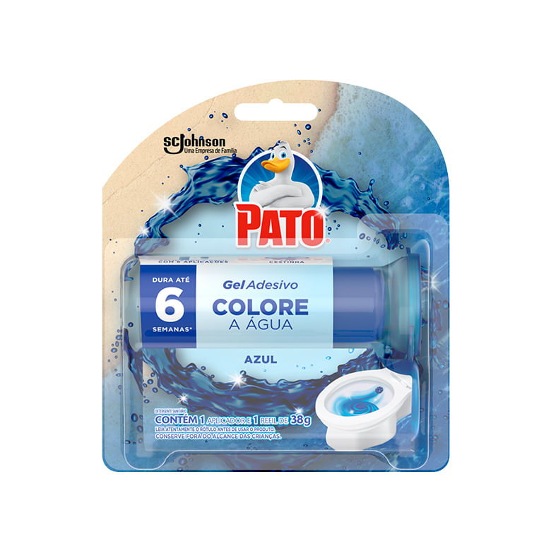 Detergente Sanitário Pato Gel Adesivo Azul c/ 6 Discos 6un - Covabra