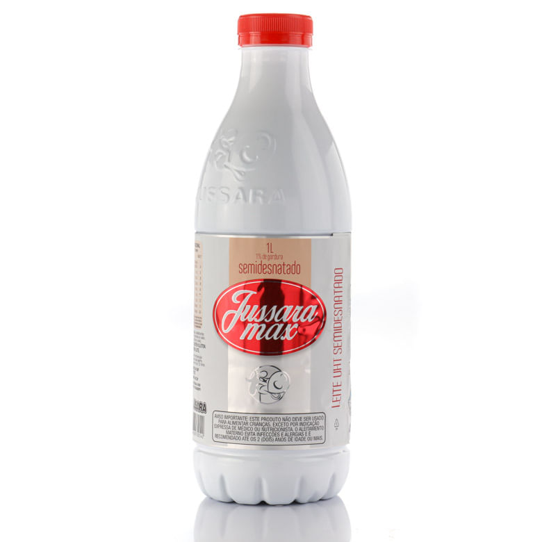 Leite Jussara Semi Desnatado Garrafa 1lt - Covabra