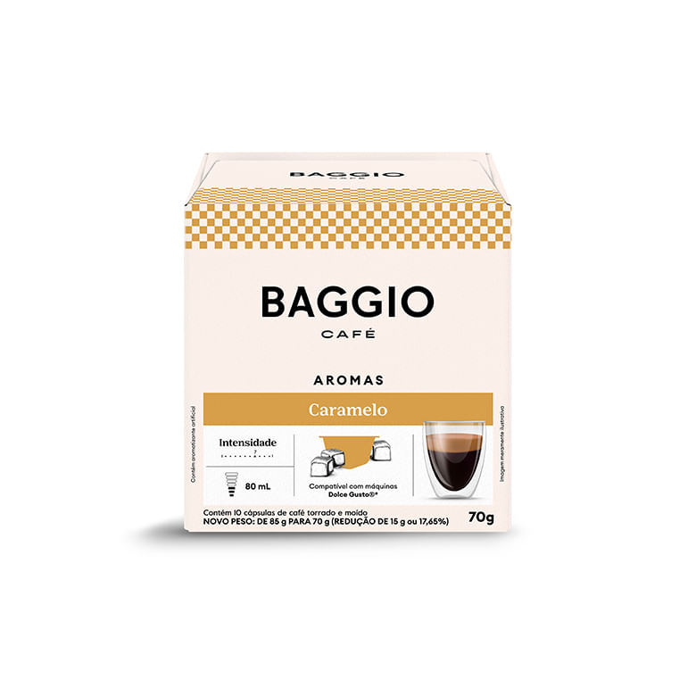 Cafe Baggio Aromas Caramelo com 10 Capsulas 70g - Covabra