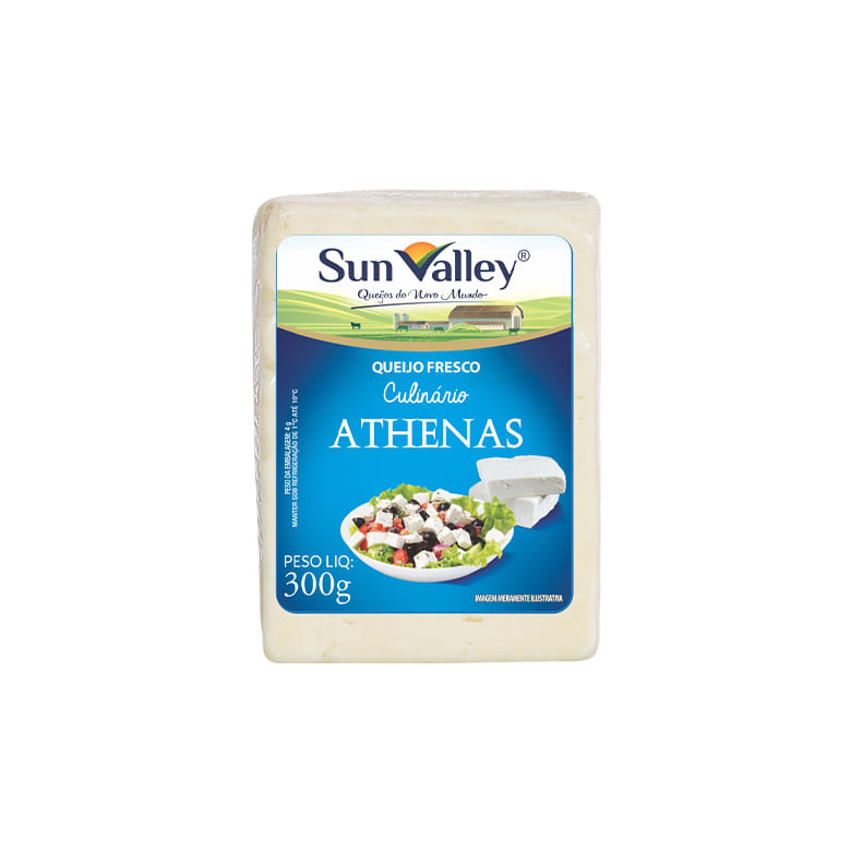 Queijo Sun Valley Fresco Culinário Athenas 300g - Covabra