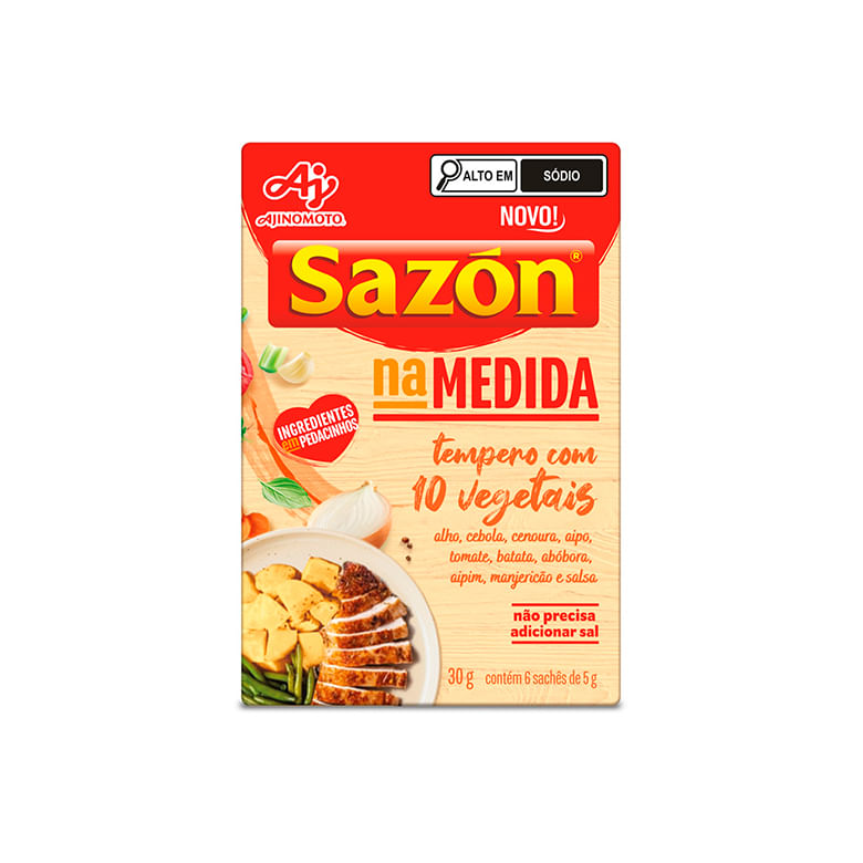 Tempero Sazon na Medida 10 Vegetais 30g - Covabra