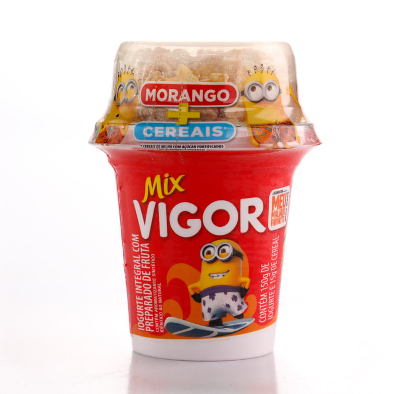 Iogurte Mix Vigor Sucrilhos Morango Pote 165g - Covabra