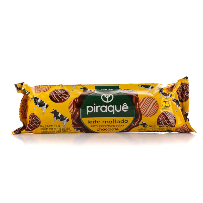Biscoito Piraquê Coberto Maltado 80g - Covabra