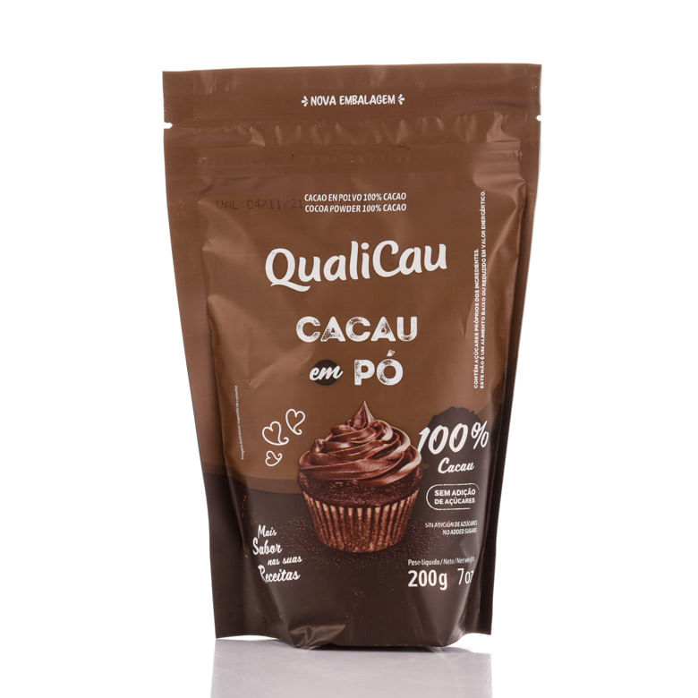 Cacau 100% Qualicoco em Pó sem Açúcar 200g - Covabra