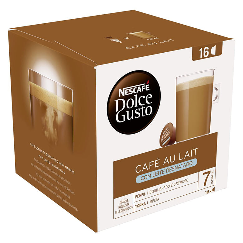 Café Dolce Gusto Aut Lait Desnatado com 16 Cápsulas 160g - Covabra