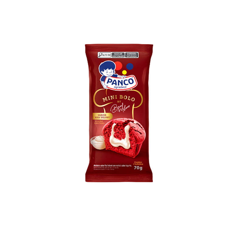 Bolo Panco By Beca Milano Red Velvet 70g - Covabra