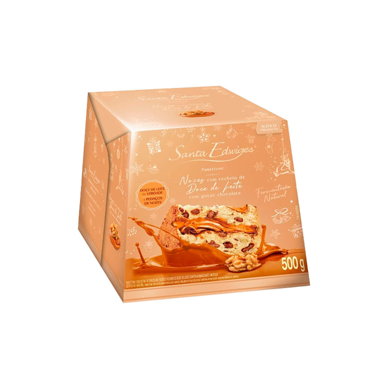 Panettone Santa Edwiges Trufado Nozes com Doce de Leite 500g - Covabra