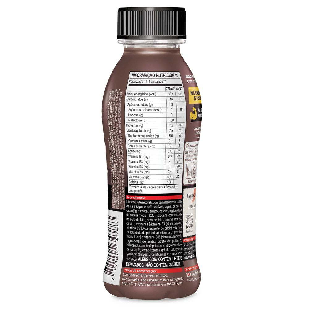 Bebida Nescafe ProEnergy 15GProt 100Mg Cafeína 5gTCM Chococcino 270ml ...