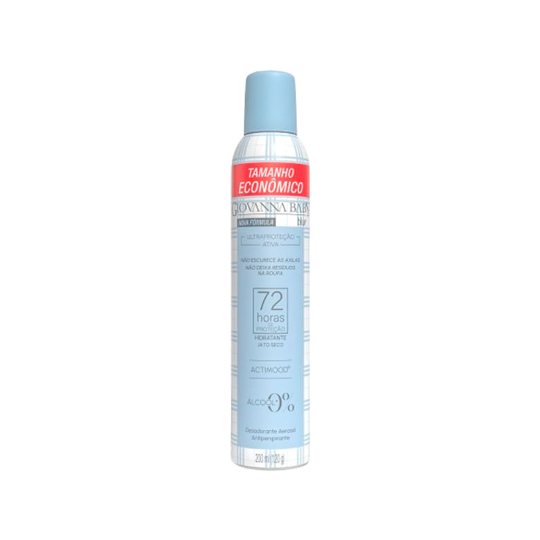 Desodorante Giovanna Baby 72 Horas Blue Aerosol 200 ml - Covabra