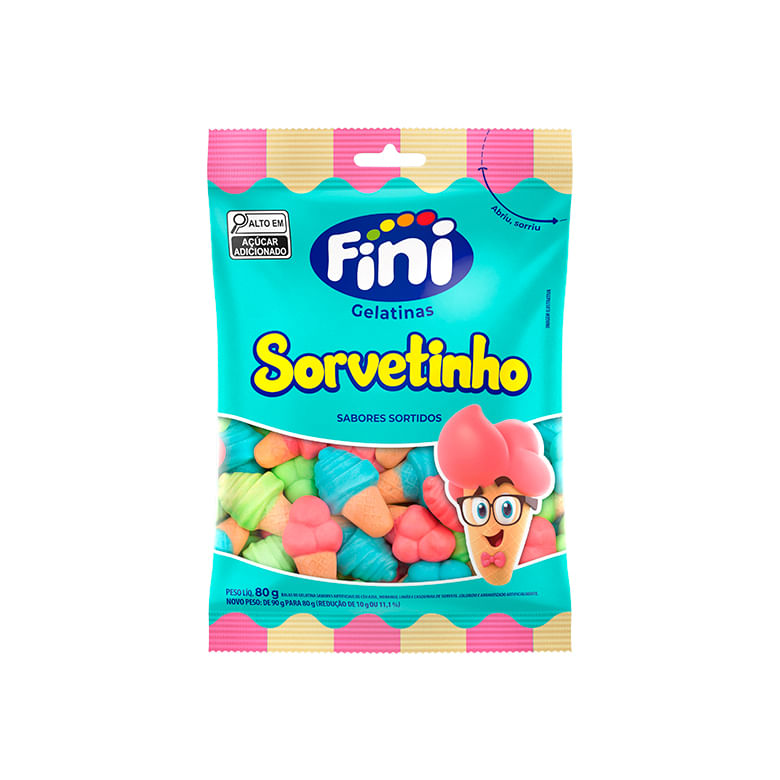 Balas de Gelatina Fini Ice Cream 80g - Covabra