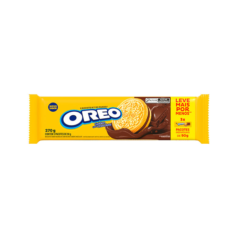 Biscoito Oreo Recheado Golden Chocolate Leve Mais por Menos 270g - Covabra