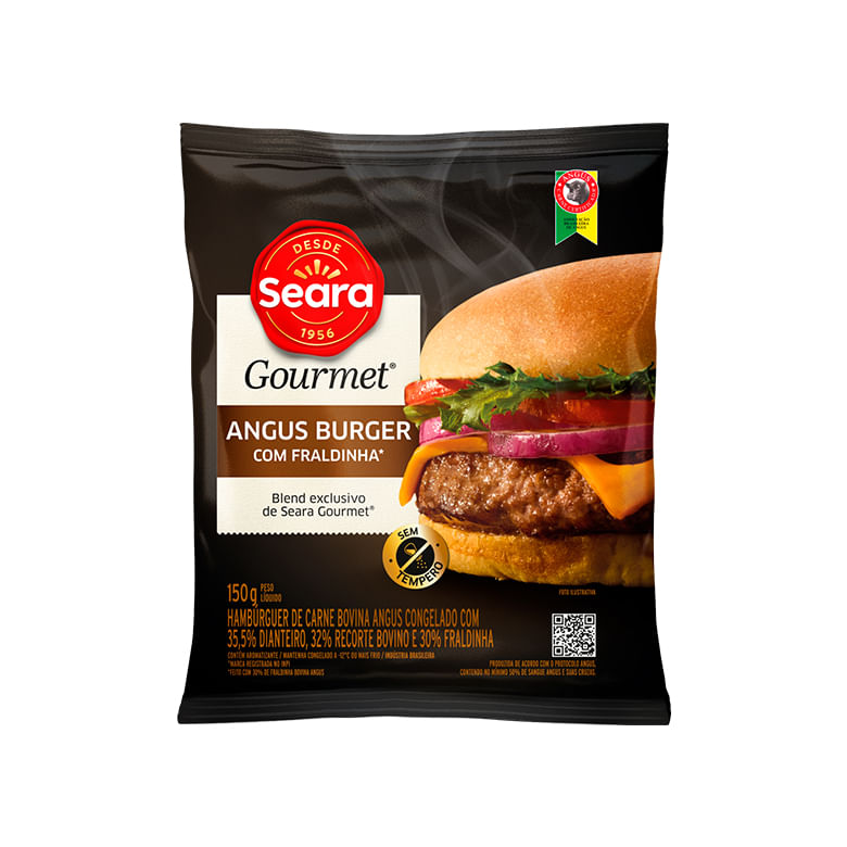 Hamburguer Seara Gourmet Angus Burguer com Fraldinha 150g - Covabra